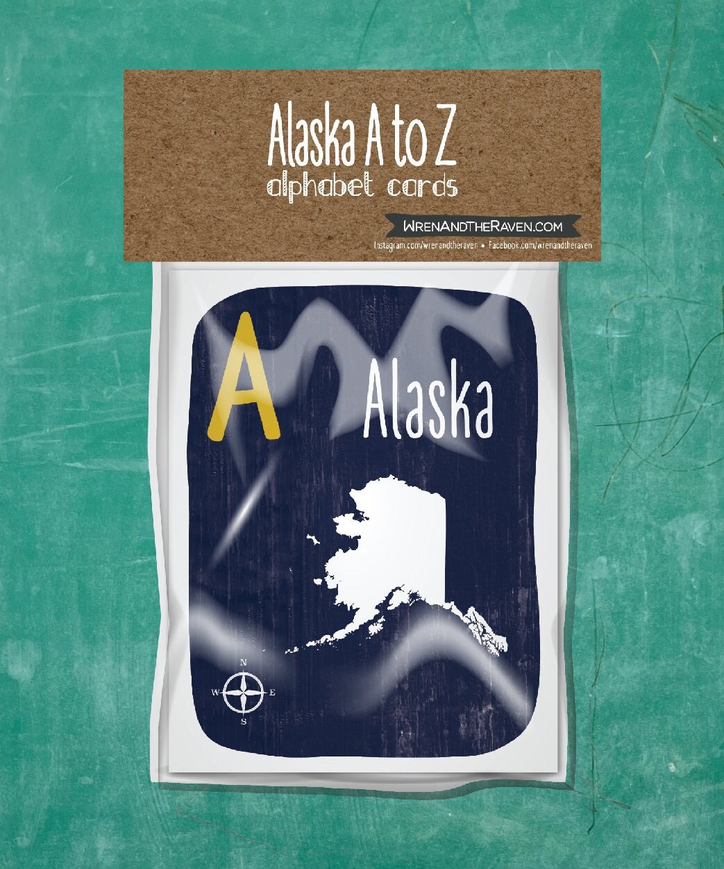 Alaska A to Z Alphabet Cards - Etsy