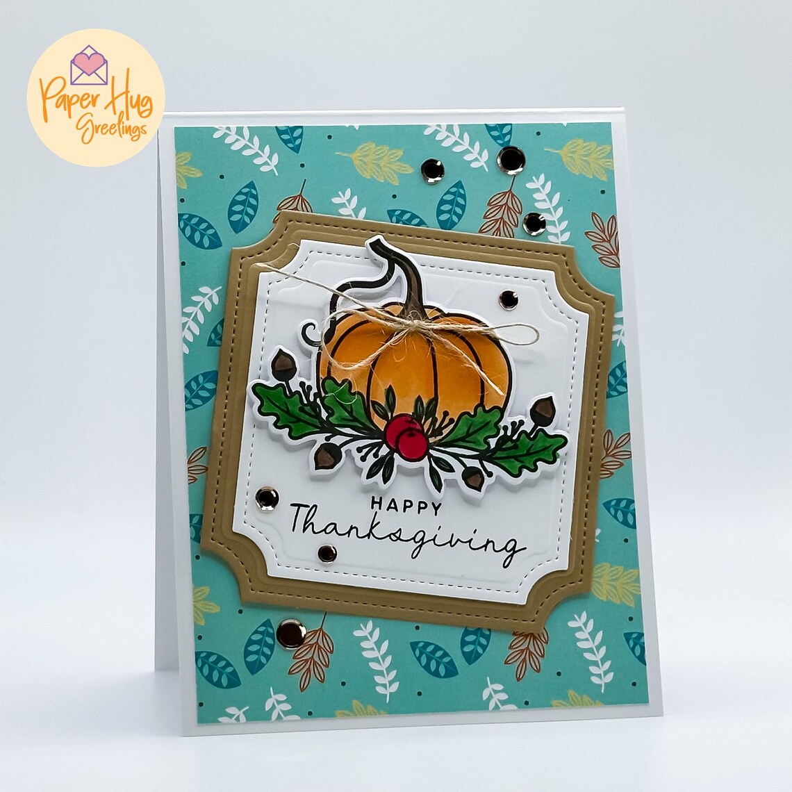 Handmade Thanksgiving Card: Layered Pumpkin & Fall Leaves Design ...