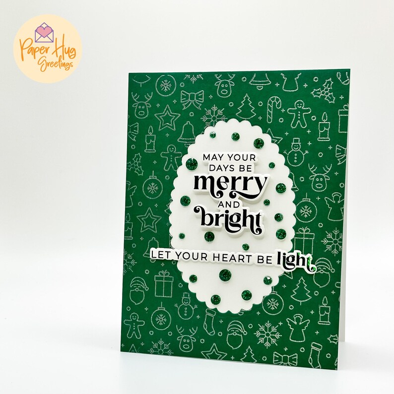 Set of 6 Handmade Christmas Cards, Handmade Holiday Greeting Card Set ...