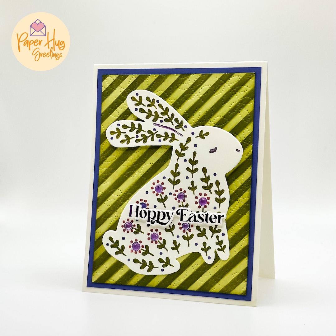 Happy Easter Handmade Greeting Card With Sentiment “hoppy Easter ...