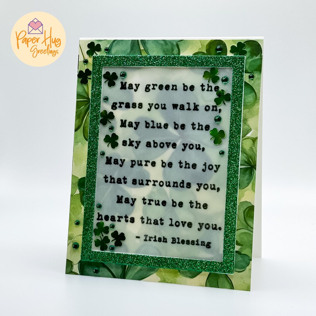 Handmade Irish Blessing Card | St. Patrick’s Day Greeting | Shamrock ...