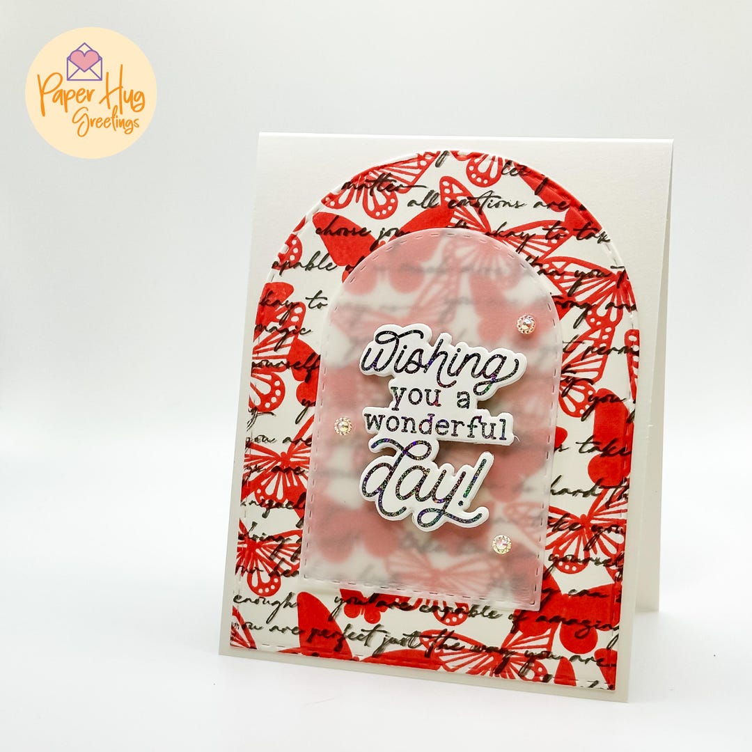 Wishing You a Wonderful Day Handmade Butterfly Greeting Card, Uplifting ...