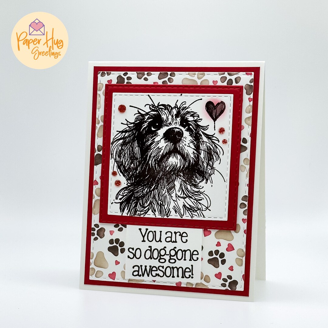 Adorable Dog-themed Greeting Card: Handmade Encouragement for Pet ...
