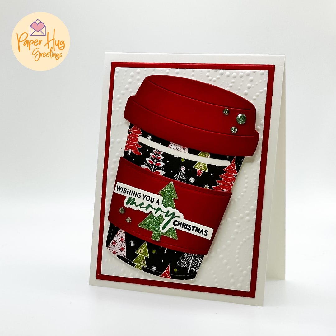 Christmas Coffee Cup Gift Card Holder Handmade Card Handmade Christmas ...