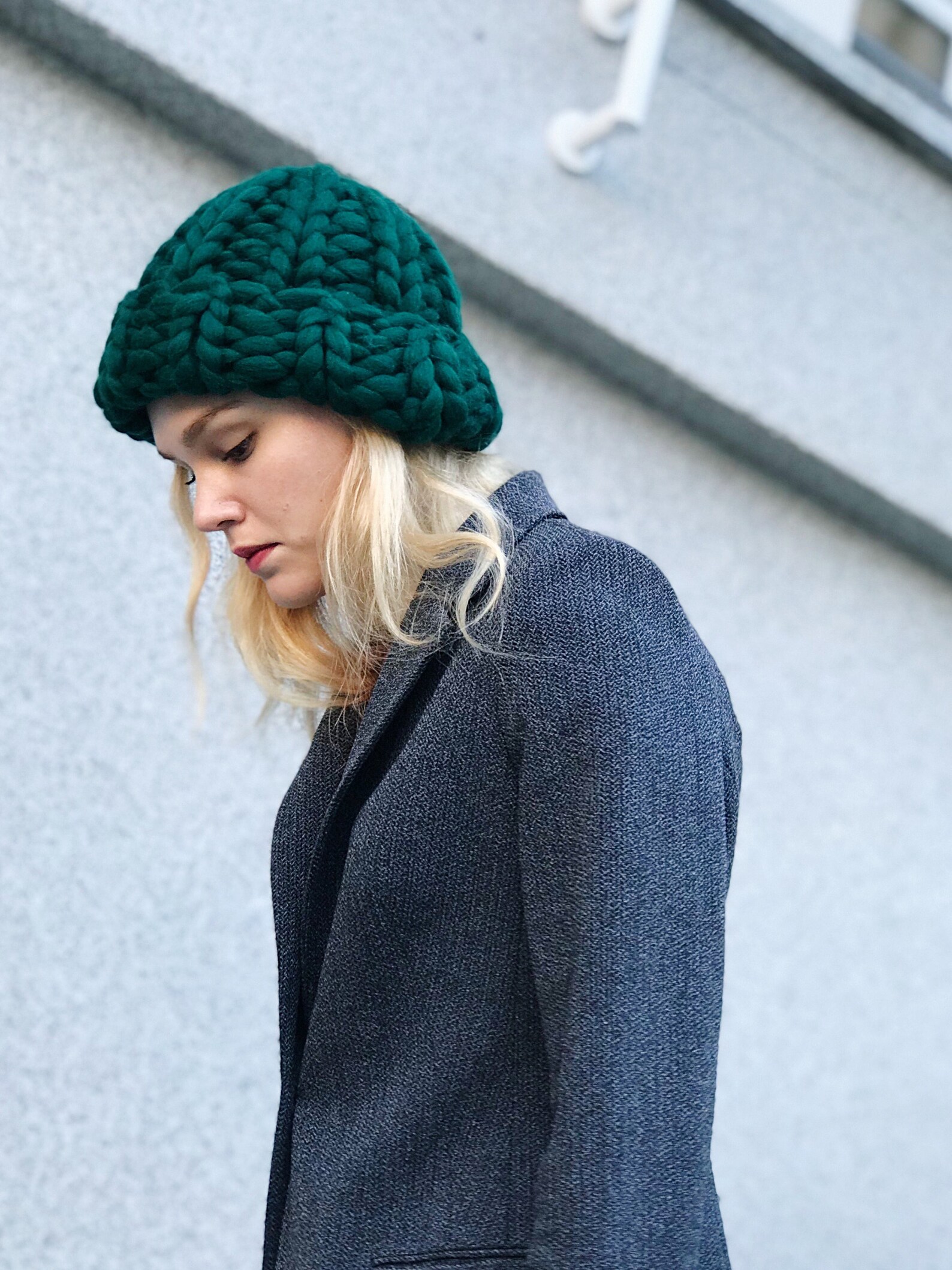 Chunky Knit Beanie Womens Wool Hat Chunky Knit Hat - Etsy