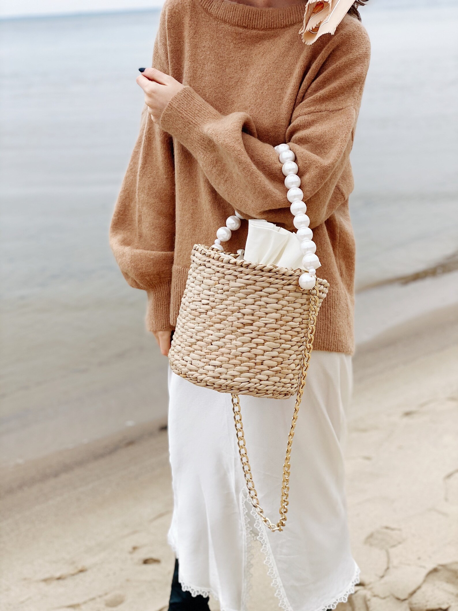 Womens Straw Bucket Bag Beaded Straw Bag Round Straw Handbag - Etsy