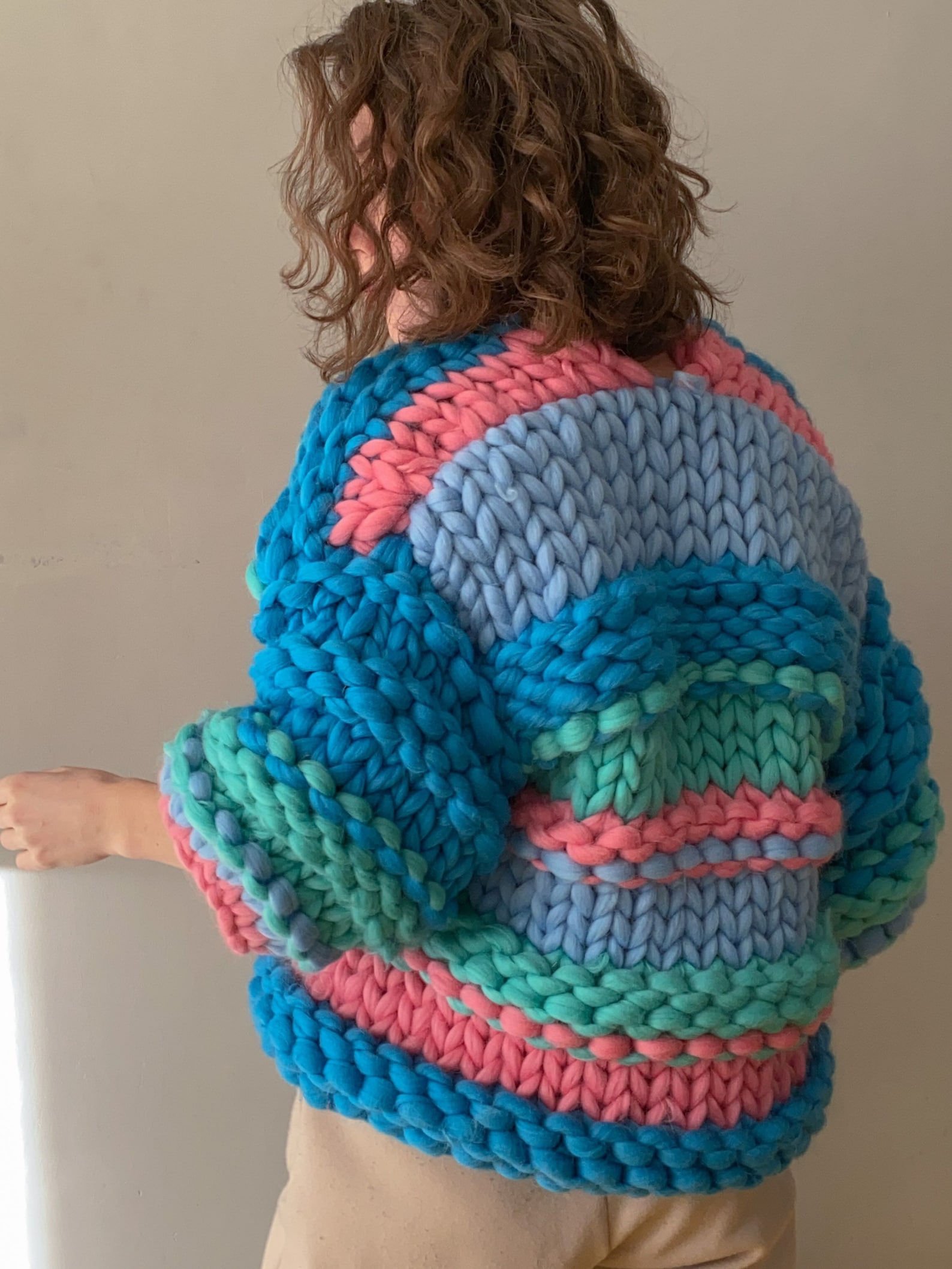 Chunky Knit Cardigan Hand Knit Cardigan - Etsy