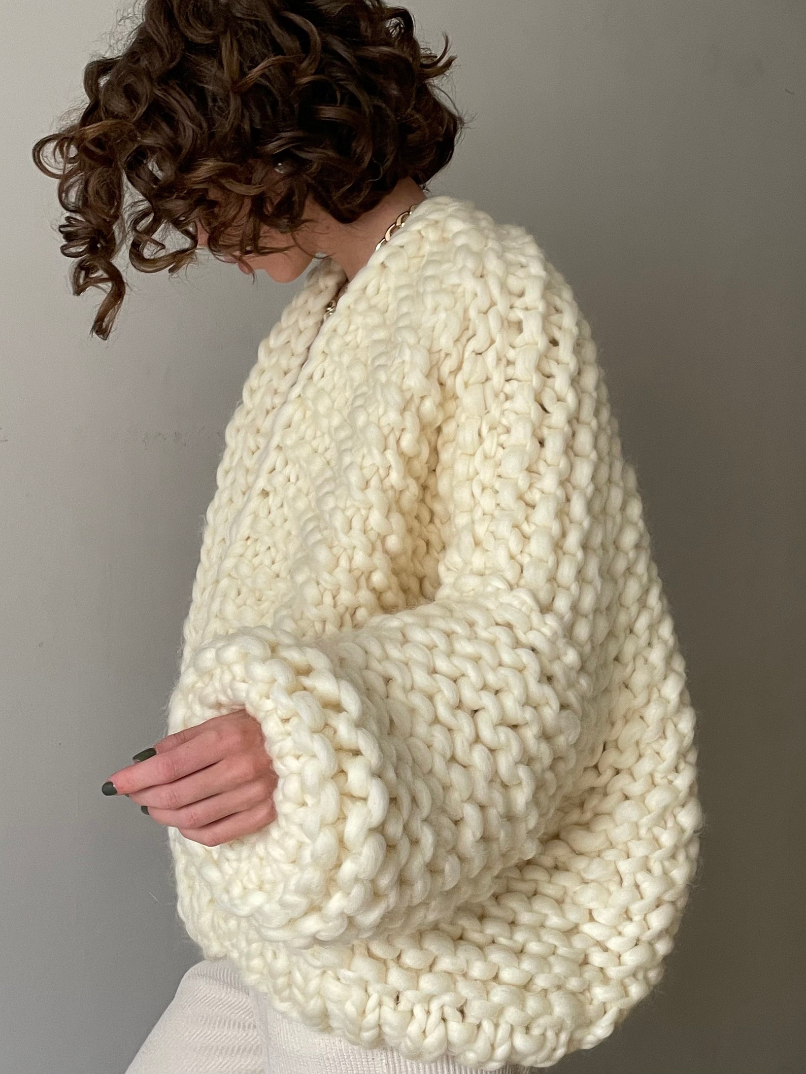 Chunky Knit Oversized Cardigan Sweater - Etsy