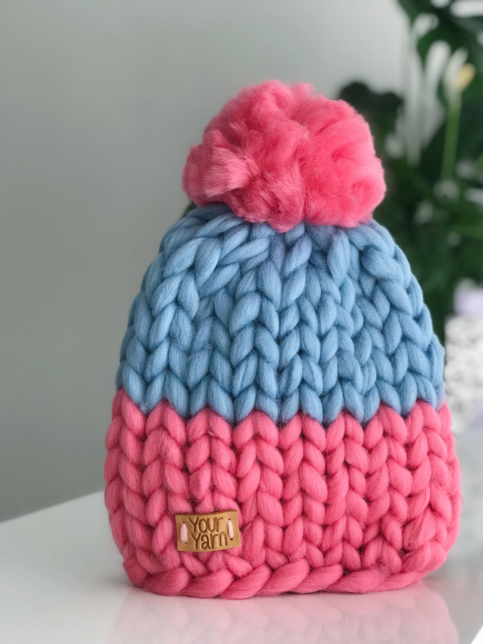 Women's wool knit hat Knit Beanie Big yarn Knit Womens | Etsy