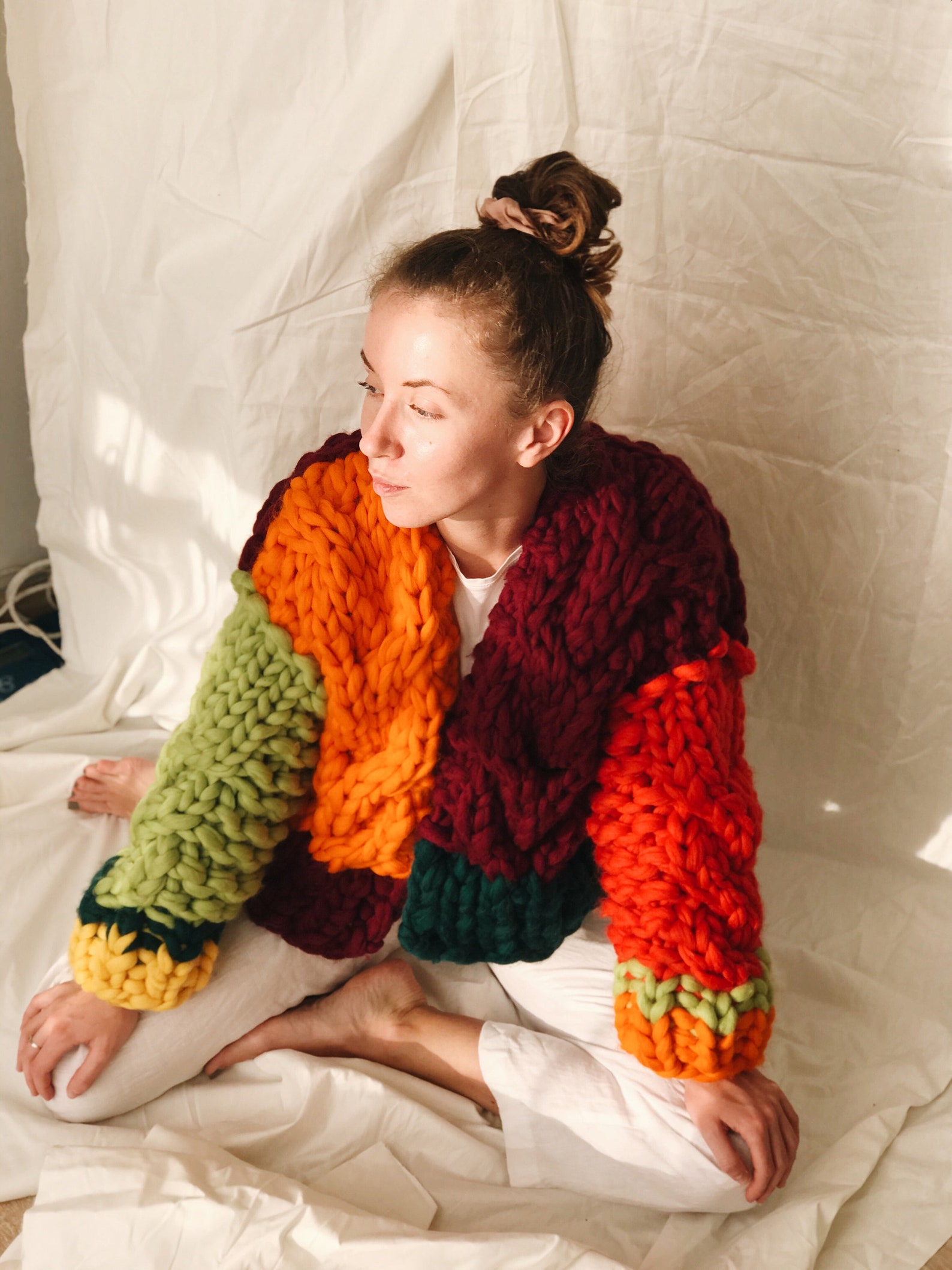 Womens Hand Knit Chunky Cardigan Sweater - Etsy