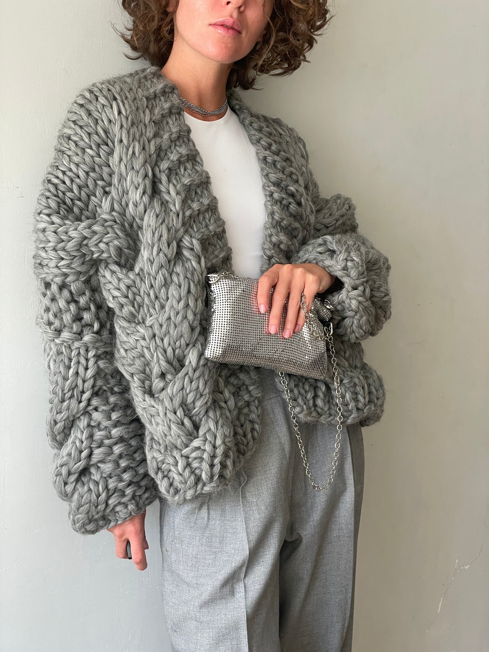 Chunky Hand Knitted Oversized Cardigan - Etsy