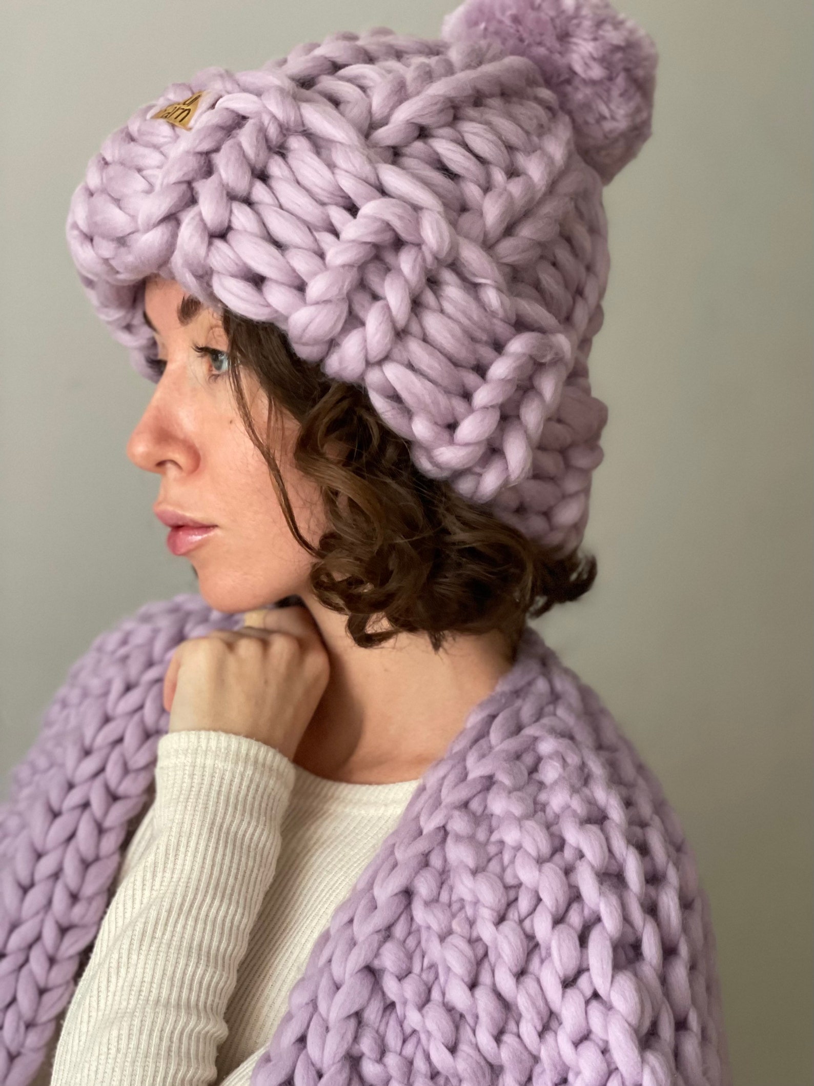 Women's Wool Knit Hat Super Chunky Beanie Chunky Knit - Etsy Canada