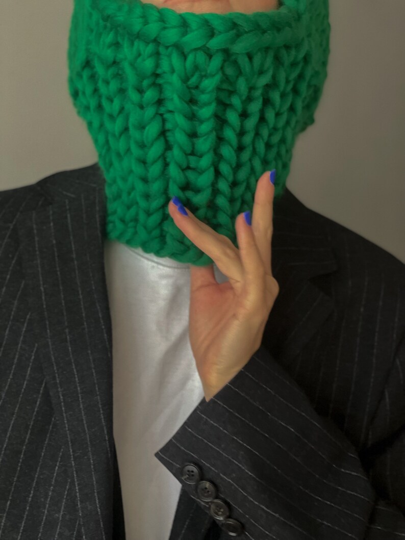 Womens Chunky Knit Balaclava Hat Knit Hoods Face Mask - Etsy