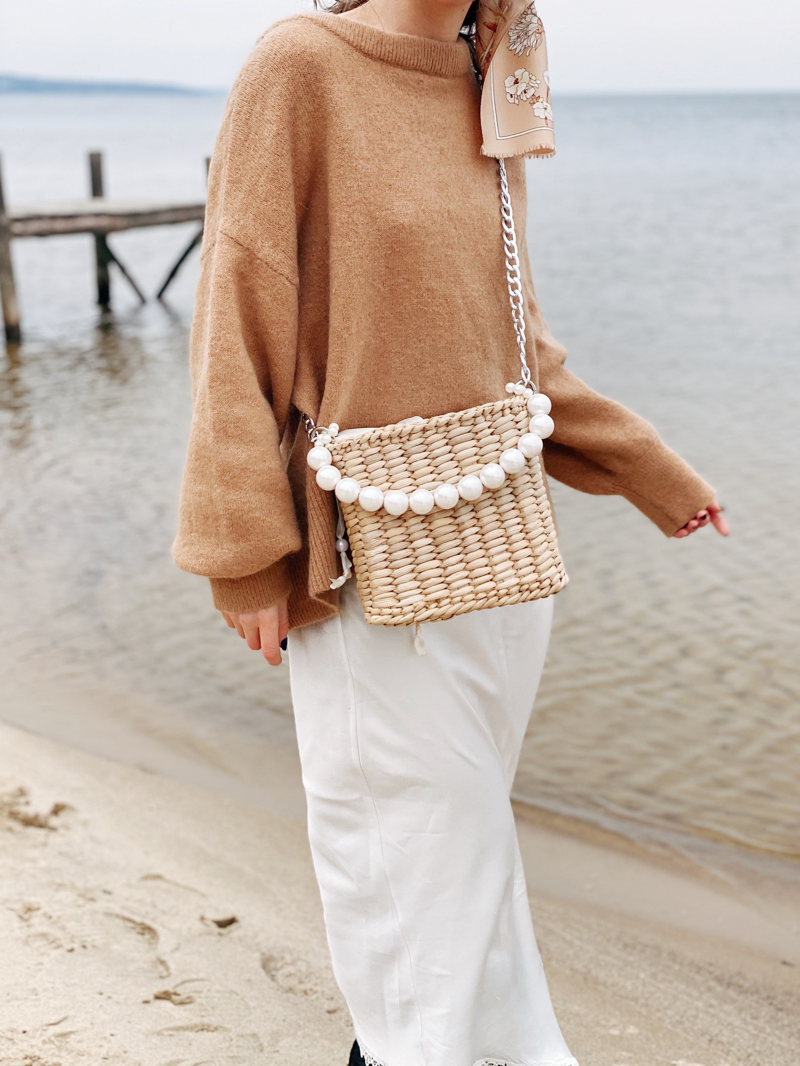 Women Straw Tote Bag Summer Beach Handbag Shoulder Crossbody - Etsy