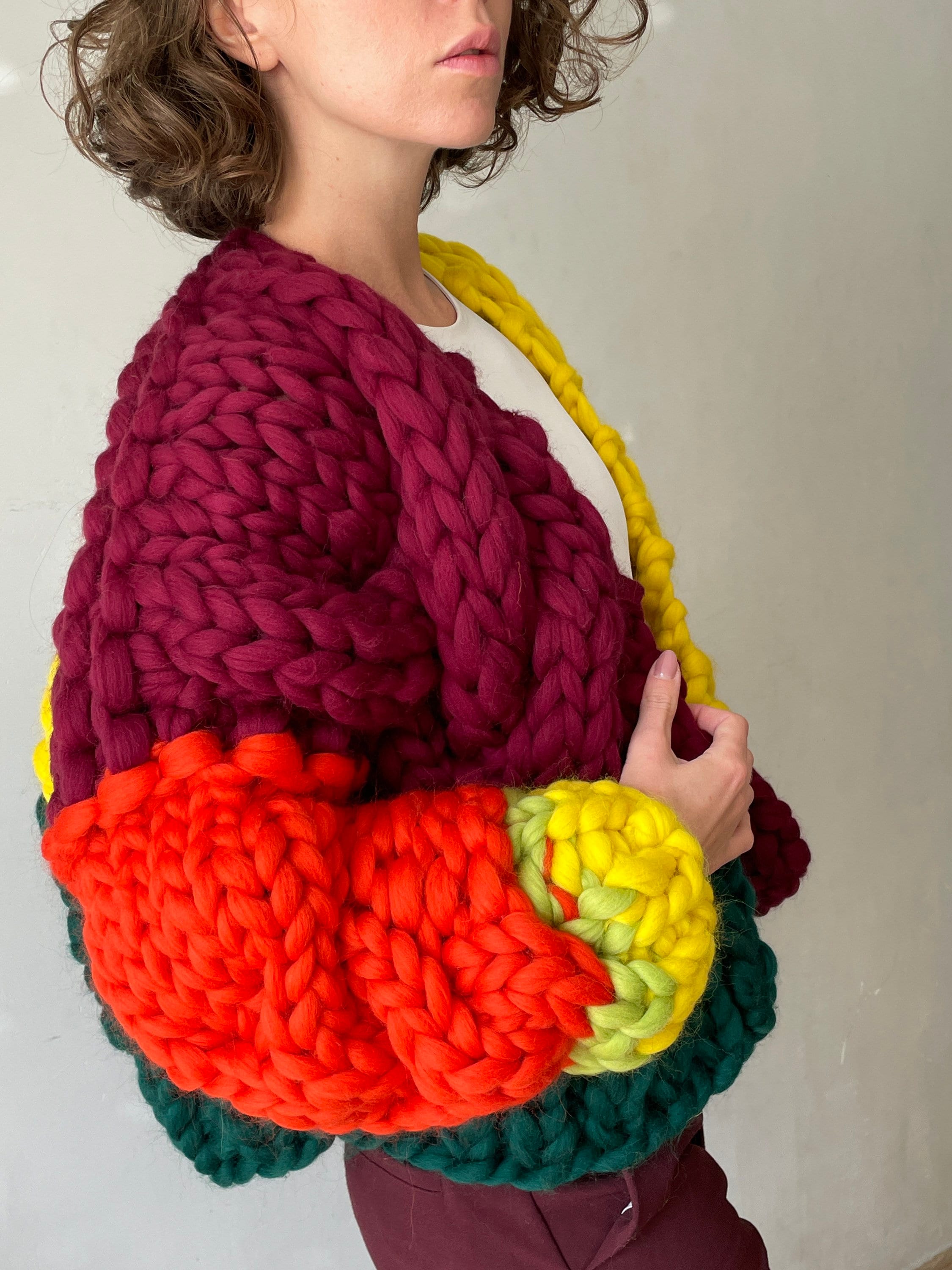 Womens Hand Knit Chunky Cardigan Sweater - Etsy