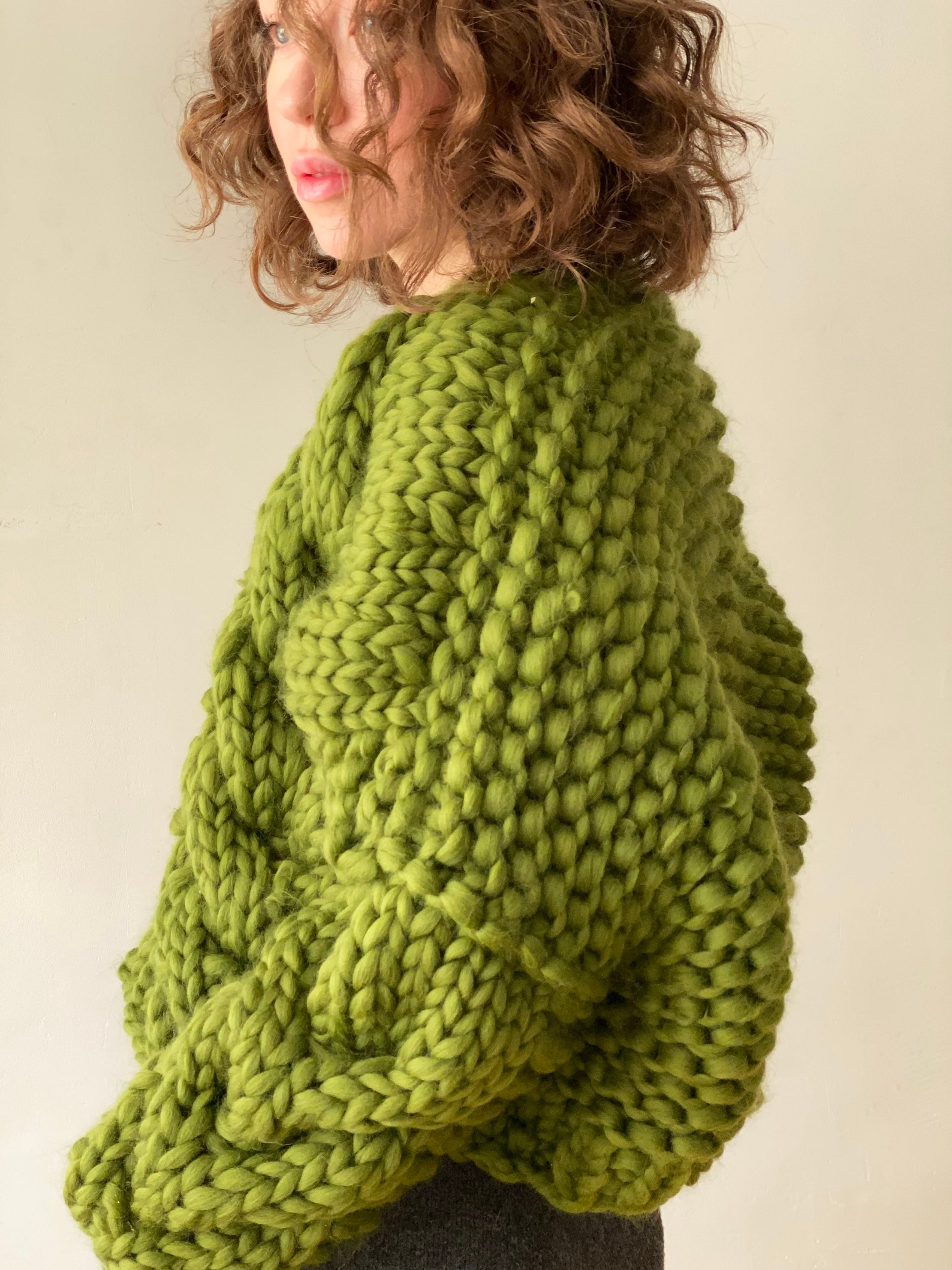 Womens Chunky Cable Knit Oversized Wool Cardigan - Etsy