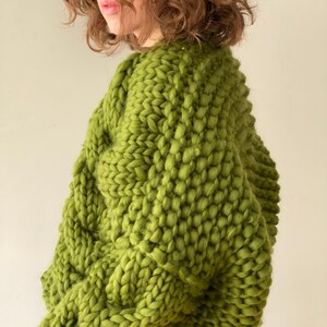 Womens Chunky Cable Knit Oversized Wool Cardigan - Etsy