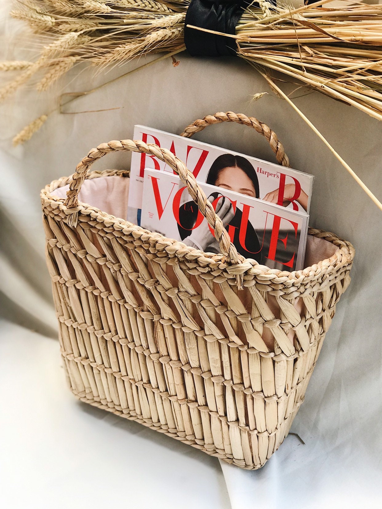 Straw Bag Straw Handbag Straw Basket Beach Bag Straw Tote | Etsy