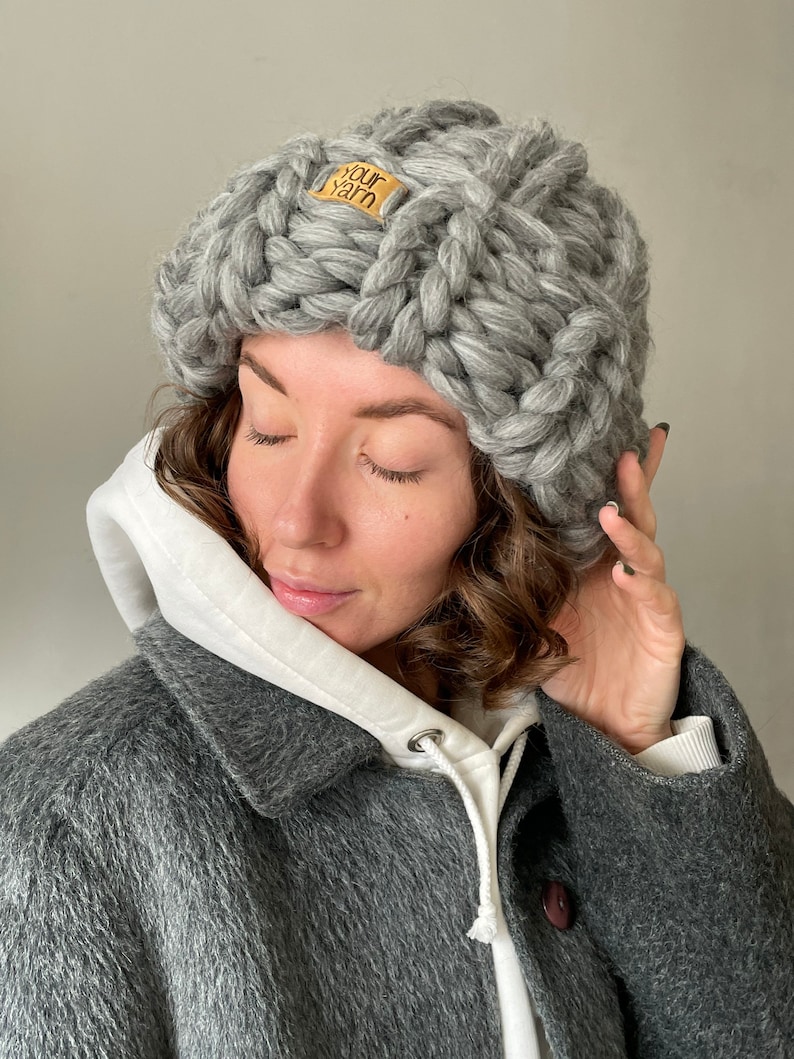 Chunky Knit Hat Chunky Knit Beanie Womens Wool Hat - Etsy