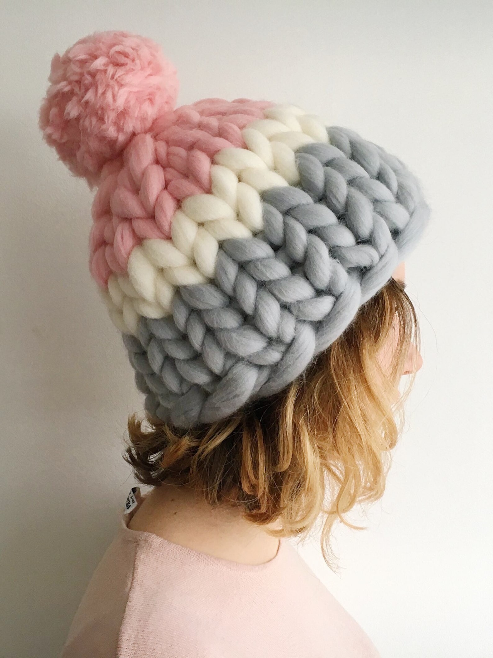 Womens Wool Hat Chunky Knit Hat Chunky Pom Pom Hat | Etsy