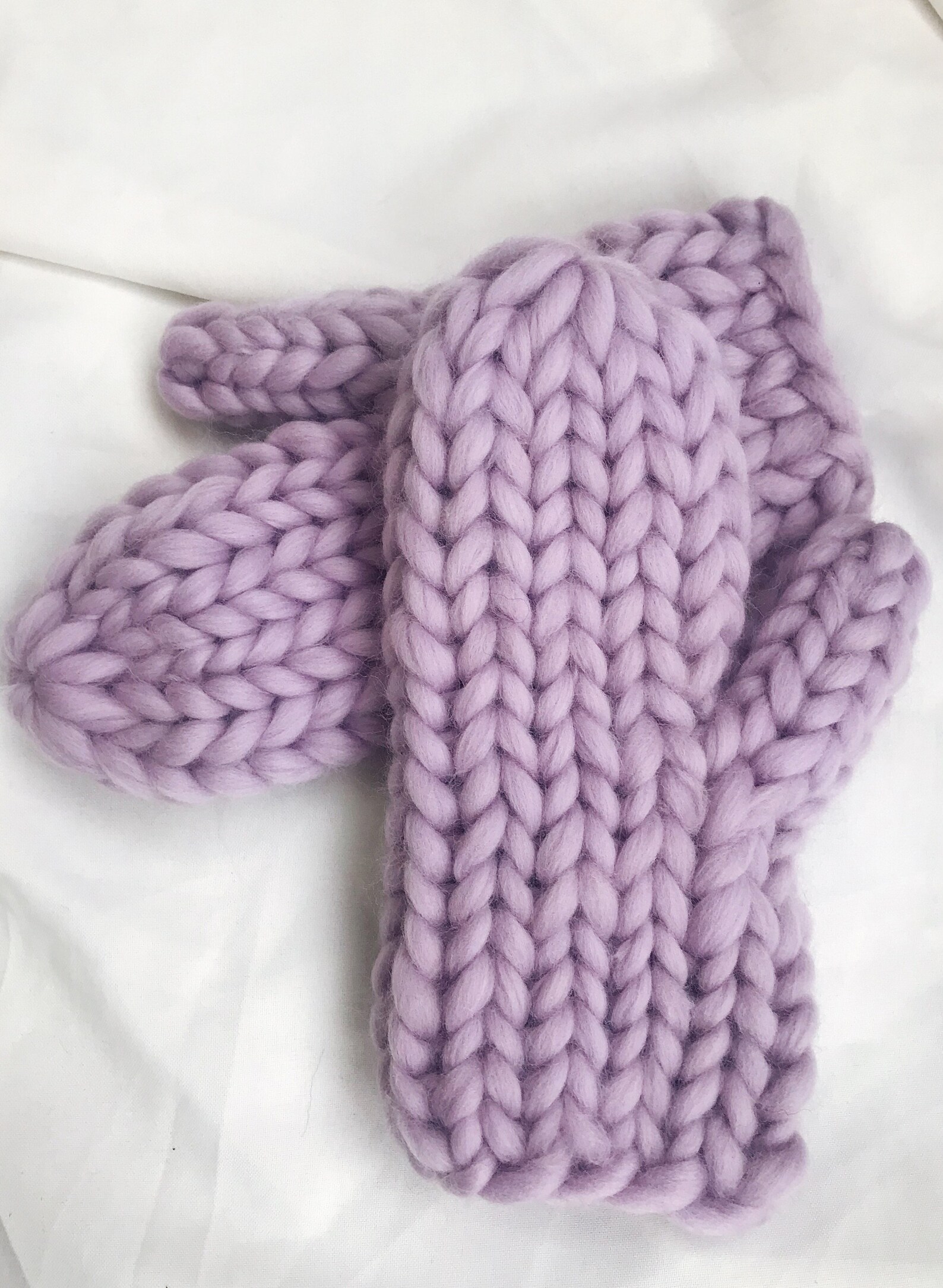 Chunky Knitted Mittens Wool Mittens Womens Mittens | Etsy