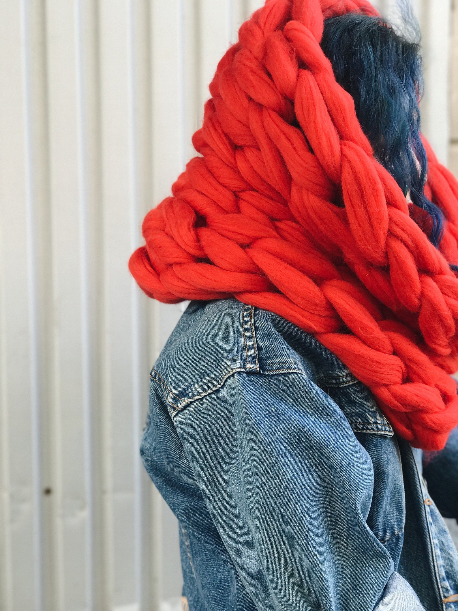 Knit Loop Scarf Circle Scarf Chunky Knit Scarf | Etsy