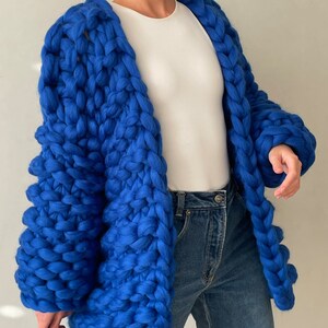 Oversized Knit Cardigan, Chunky Rib-knit Cardigan - Etsy