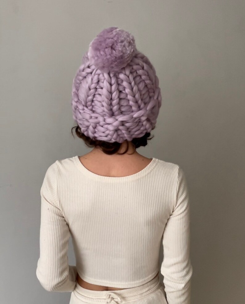 Women's Wool Knit Hat Super Chunky Beanie Chunky Knit - Etsy Canada