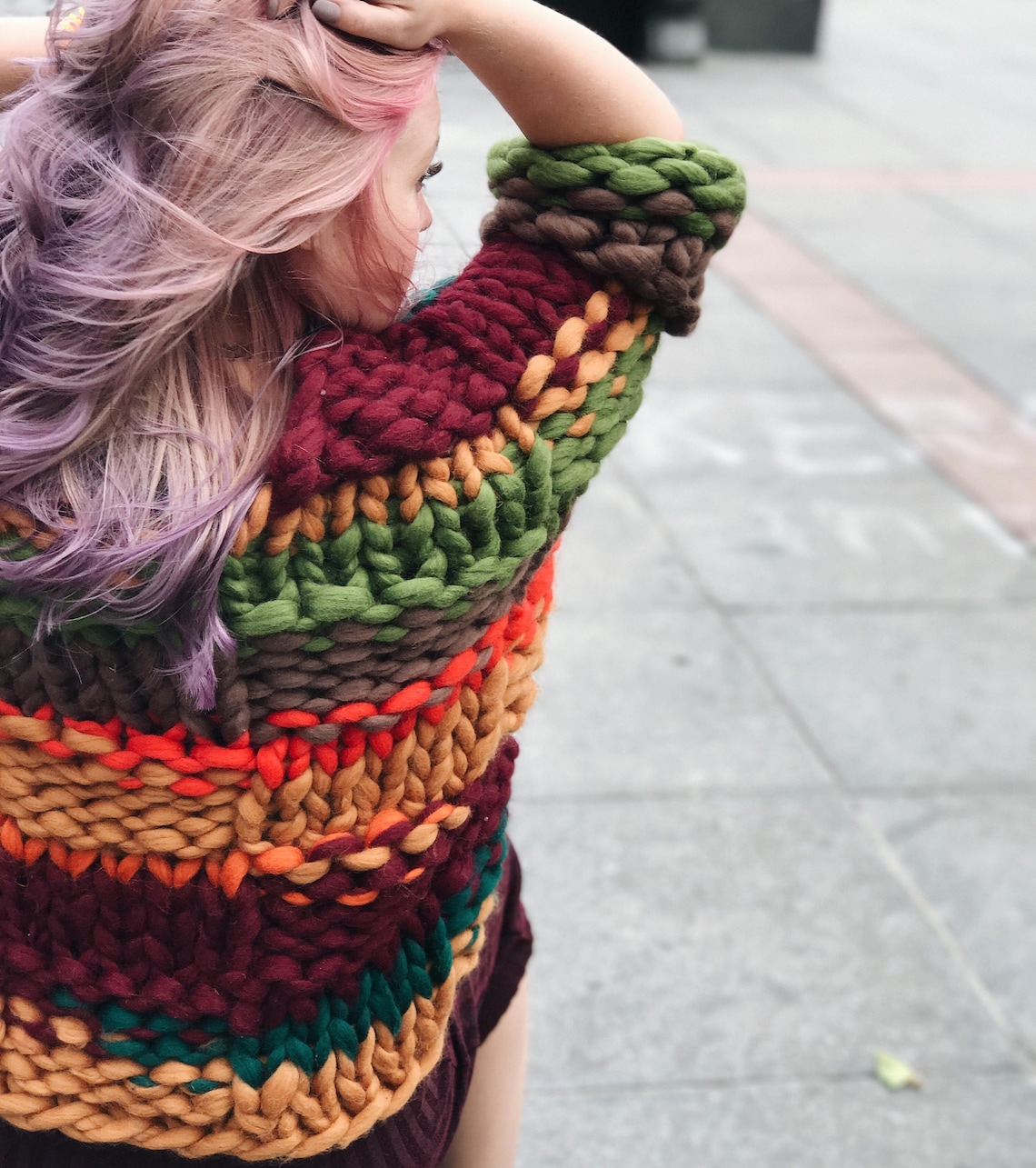 Super Chunky Cardigan Airy Cardigan Super Trendy Warm | Etsy