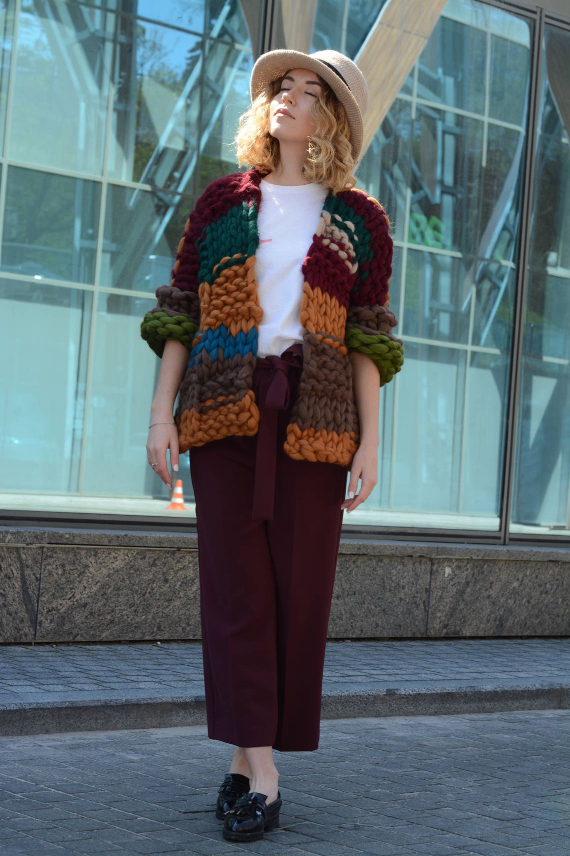 Super Chunky Cardigan Airy Cardigan Super Trendy Warm | Etsy