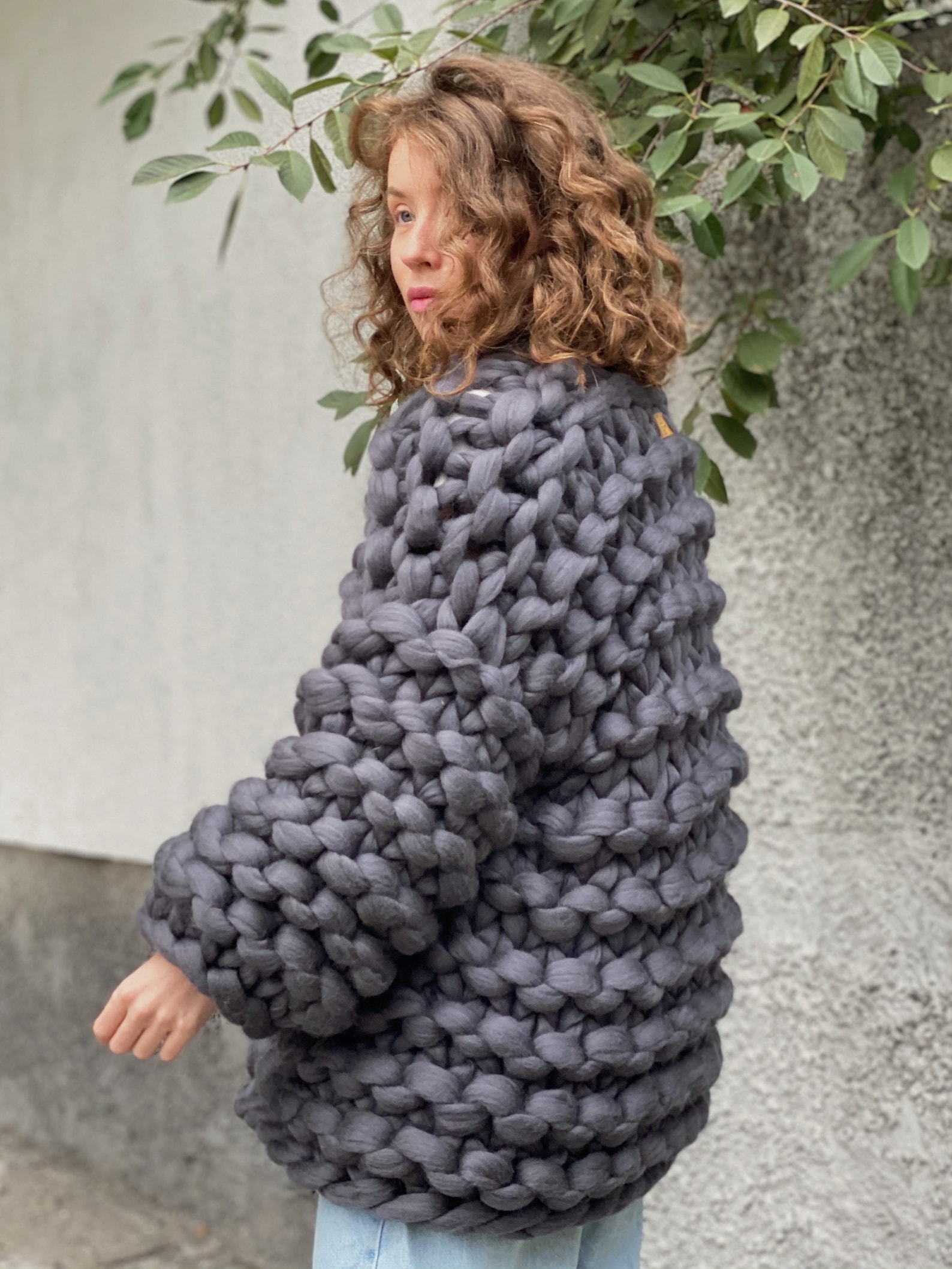 Super Chunky Cardigan, Long Sleeves Knit Cardigan, Oversized Cardigan ...