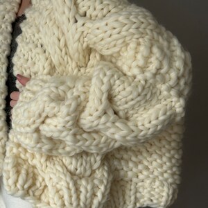 Womens Chunky Cable Knit Cardigan, Handmade Sweater - Etsy