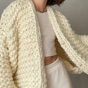 Chunky Knit Oversized Cardigan Sweater - Etsy