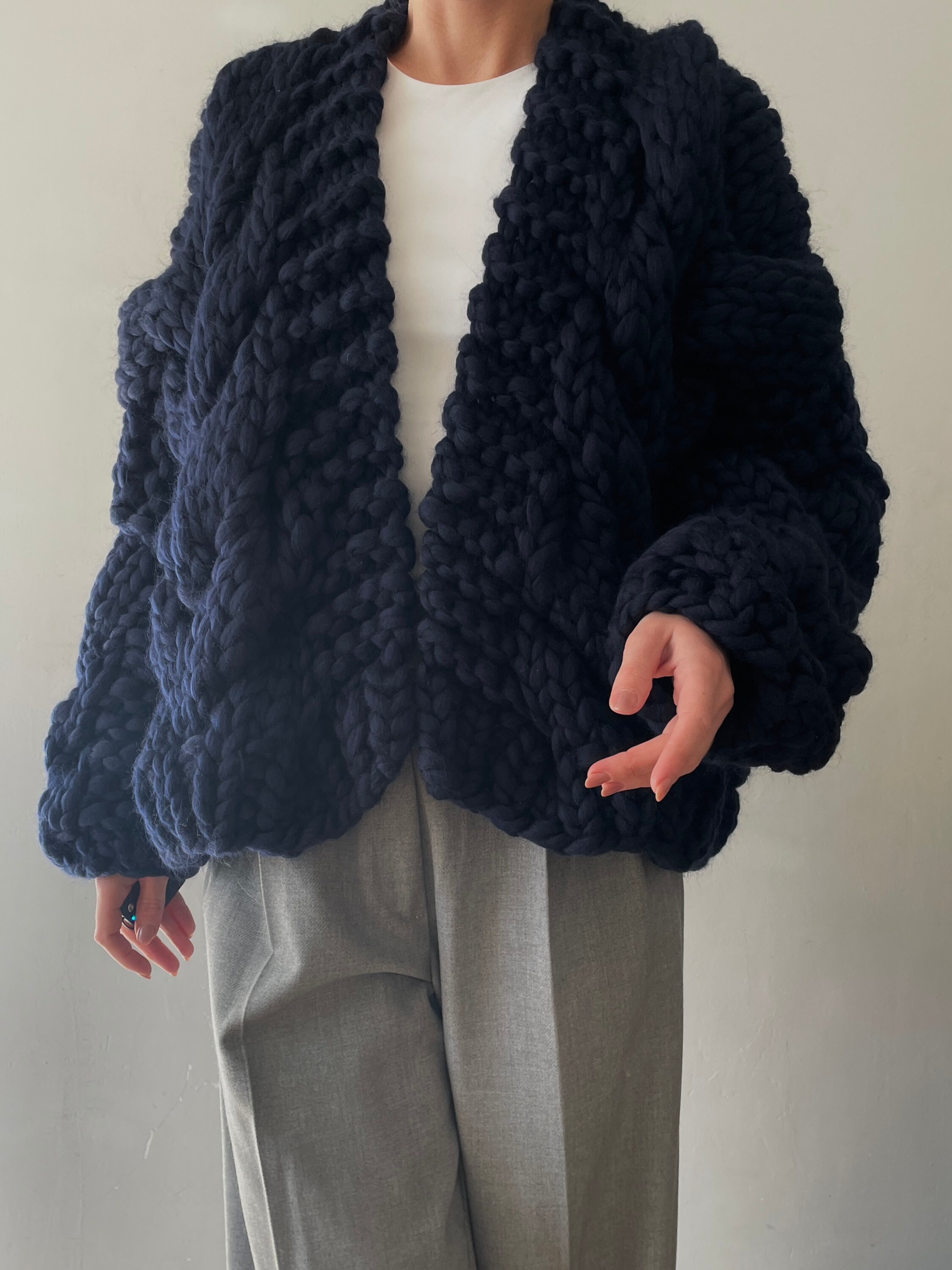 Cozy Cable Knit Cardigan, Chunky Wool Cardigan - Etsy