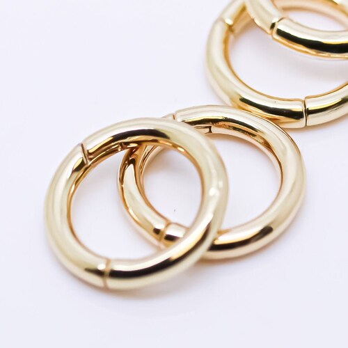 Goldsilver Gunmetal Spring Gate Ringhinge Ring 15mm Round | Etsy