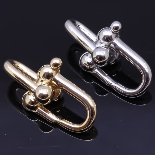 Large Gold or Silver Large U Chain Clasp 27x15mm Push in - Etsy