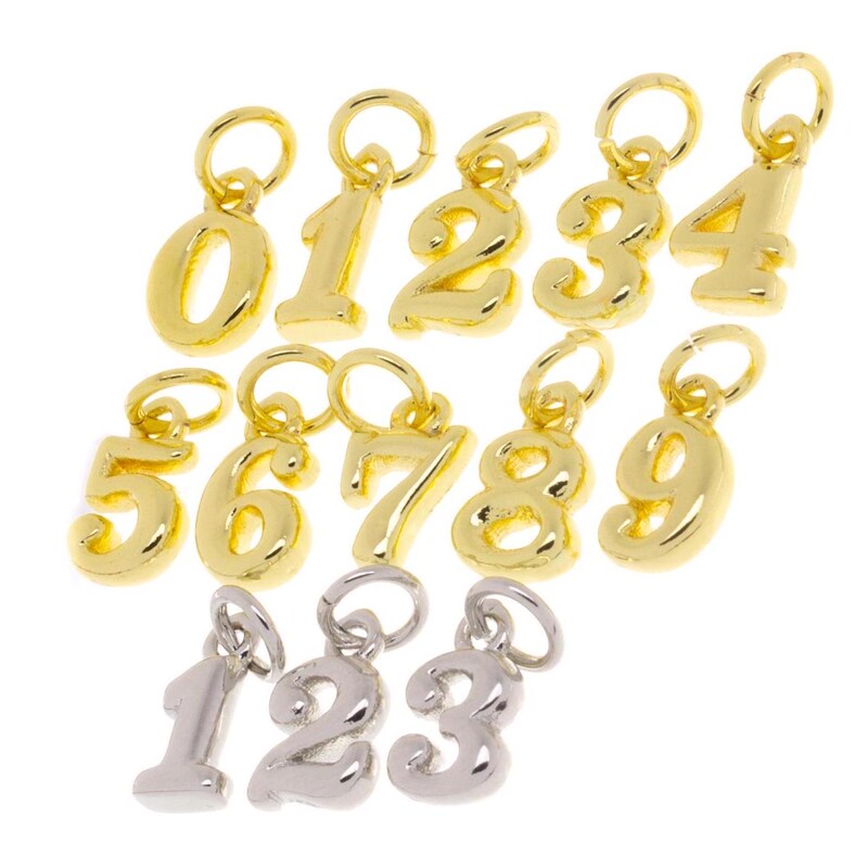 Number Charms - Etsy