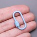 Sky Blue Large U Shape Screw Clasp, 25x14mm, Painted Carabiner Clasp ...