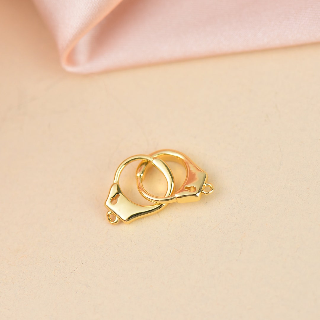 Gold Handcuff Connector Charm That Can Be Used for Necklace or Bracelet ...