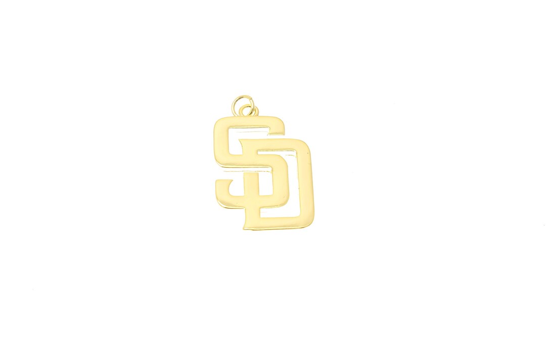 18k Gold SD, San Diego Monogram Charm, Padres Charm, Gold San Diego ...