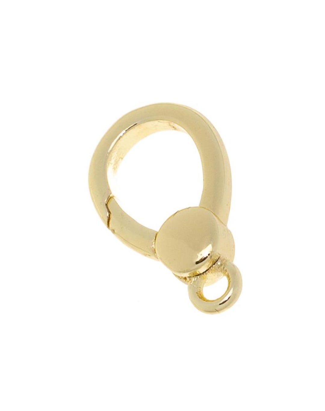 Small Push Gate Gold Clasp,push in Clasp for Jewelry Making,spring Gate ...