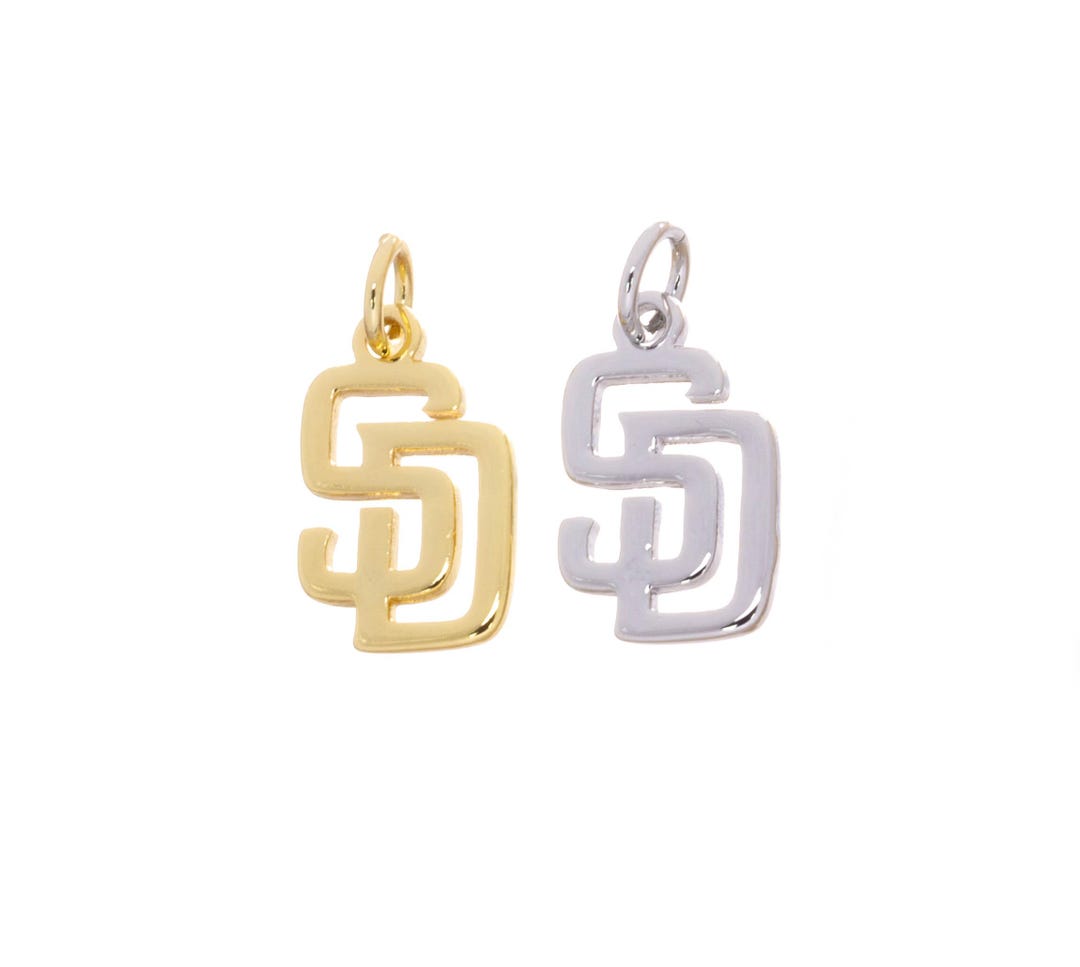 Gold or Silver SD Charm,san Diego Monogram Charm,gold San Diego Word ...