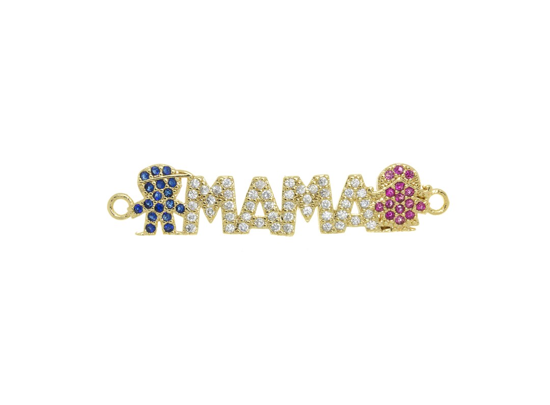 Baby Boy and Girl MAMA Charm for Bracelet,gold Mama and Boy Girl ...