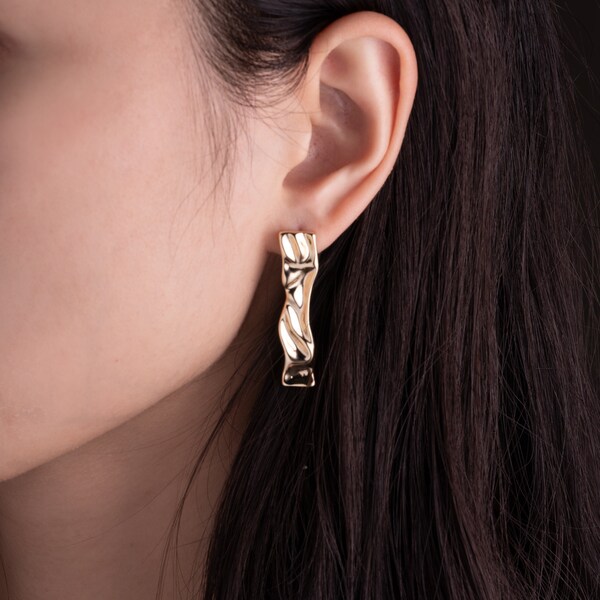 Textured Earrings - Etsy