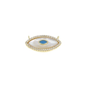 Turquoise Evil Eye MOP Connector Charm,turquoise Evil Eye Connector ...