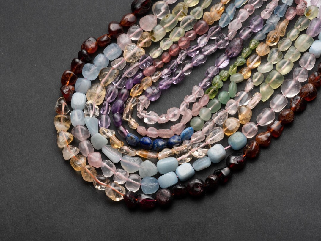 COLOR MIX Natural Gemstones, 7 Assorted Colors Total Combo Choices ...