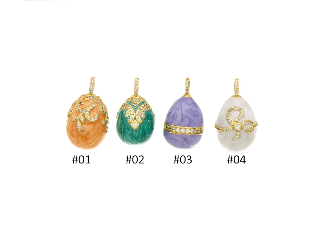 Faberge Egg Charm,gold Faberge Egg Charm,enamel Easter Egg Charm for Jewelry Making, CPG033-34 ...