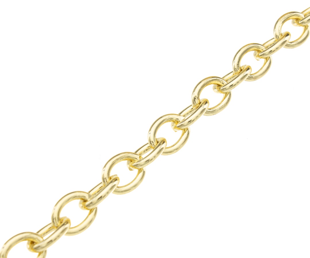 Large Rolo Chain Gold, Rolo Chain for Necklace and Bracelet,rolo Chain ...