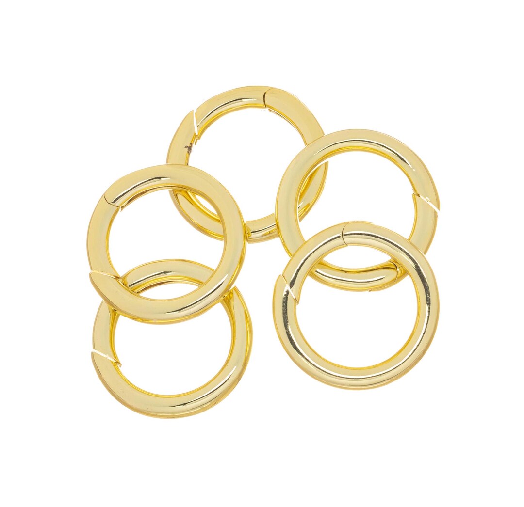 22mm Circle Round Gold Push in Clasp,round Clasp for Jewelry Making ...