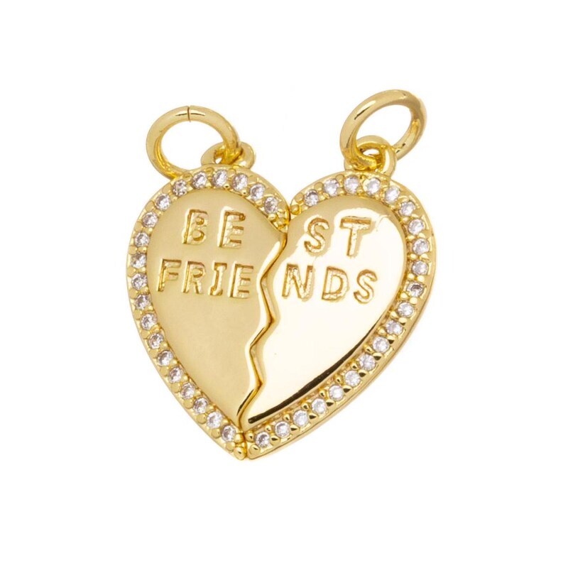Gold Best Friend Charms - Etsy
